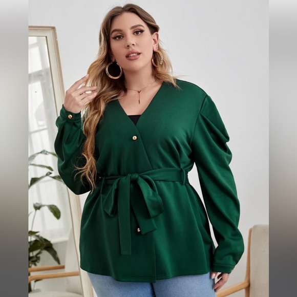 SHEIN | Jackets & Coats | Shein X Sylvia Mollie Solid Belted Coat ...